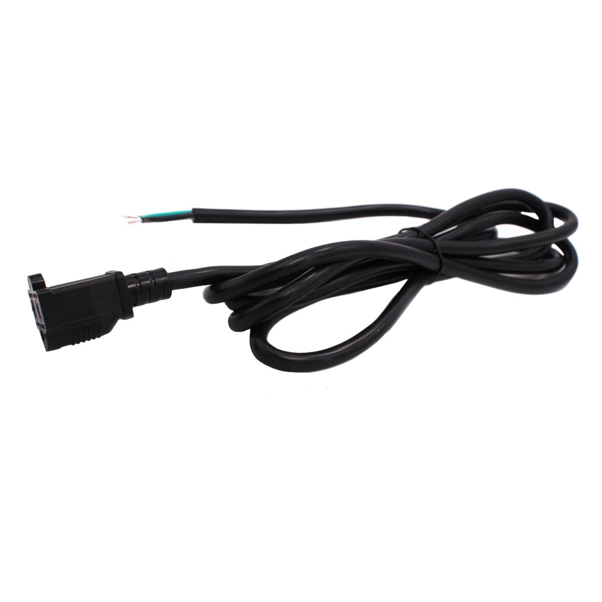 Female Power Cord -115v 118" (3M) 14/3 SJT Black